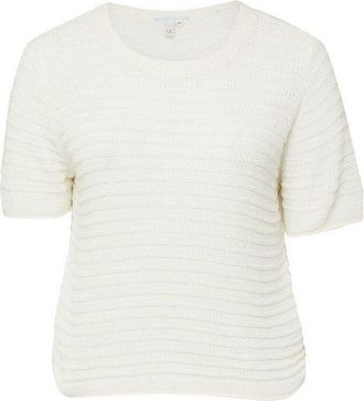 QS by s.Oliver Kurzarmpullover Strickpullover Pullover mit Ajourmuster
