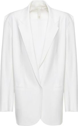 Norma Kamali Femme, Vestes, Blanc, Taille: 36 FR Veste Crois&eacute;e Oversize