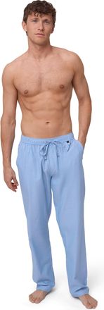 Danish Endurance Schlafanzughose Herren Lang, 100% Bio-Baumwoll Schlafanzug Lang, Pyjama Hose Herren mit verstellbaren Bund, Hellblau, XXL