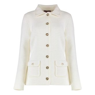 Gucci Baumwoll-Cardigan - - Knitwear - Damen - Wei&szlig; - XS