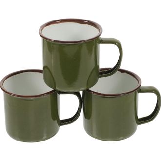 BESTONZON Wasserbecher 3 Stück Emaille Kaffeetasse Teetasse Trinkbecher Milch Tasse Frühstücktasse Cappuccino Tasse Vintage Teebecher Kaffeebecher für Zuhause B