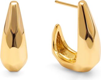 Singularu Espresso Creolen. Messing mit 18 Kt Goldbeschichtung. Schmuck für Damen