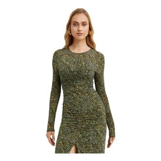 Isabel Marant Gemusterte Bluse mit Raffung - - Tops - Damen - Gr&uuml;n - XS