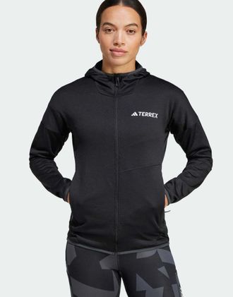 adidas adidas - Terrex Xperior Climawarm - Veste l&eacute;g&egrave;re en polaire &agrave; capuche - Noir