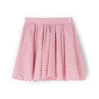 Motivi Femme, Jupes, Rouge, Taille: 44 FR Mini-jupe &eacute;vas&eacute;e &agrave; rayures en popeline