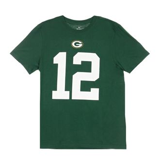 Nike Homme, Tops, Vert, Taille: 2XL T-shirt Green Bay Packers Rodgers 12