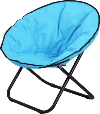 OUTSUNNY Campingstuhl Faltbar Campingsessel mit Lehne, Klappstuhl bis 120kg, gepolstert Moonchair Extra Breit, Faltsessel Outdoor Stuhl f&uuml;r Garten, Balkon, Cam