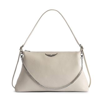 Zadig&Voltaire Sac Jim en cuir grain&eacute; blanc