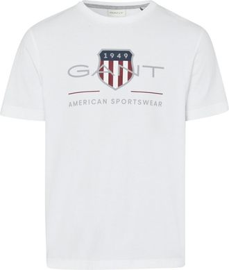 GANT Rundhals-Shirt GANT weiss