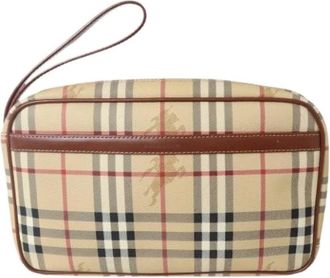Burberry Pre-owned Vintage Clutch - Femme - Pre-owned - Beige - Taille: ONE Size