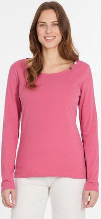 Ragwear Langarmshirt FLLORAH LONG GOTS mit süßen Zierknöpfen am Ausschnitt