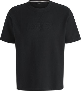BOSS Kurzarmshirt David T-Shirt mit aufgesticktem Markenschriftzug