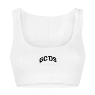 GCDS Logo Bra Top - - Tops - Damen - Wei&szlig; - L