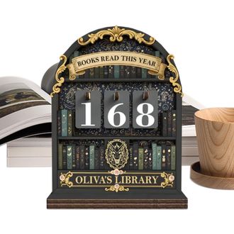 Generic Tracker F&uuml;r Dieses Jahr Gelesene B&uuml;cher, Holz Jahreslesez&auml;hler, Moderne Lesez&auml;hler B&uuml;cherregaldekoration, Multifunktionale Buchz&auml;hler F&uuml;r Bibliothekse