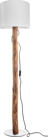 Globo Lighting Stehleuchte Norin, Braun, Natur, Textil, Eukalyptusholz, 139 cm, CE, Schnurschalter, Lampen & Leuchten, Innenbeleuchtung, Stehlampen, Stehlampen