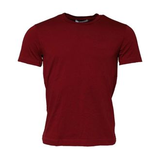 Dolce & Gabbana Baumwoll T-Shirt mit Rundhalsausschnitt und kurzen &Auml;rmeln - - Tops - Herren - Braun - M