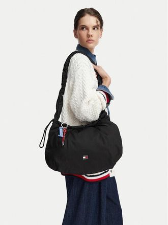 Tommy Jeans Handtasche Tjw Icon Charms Hobo AW0AW18783 Schwarz