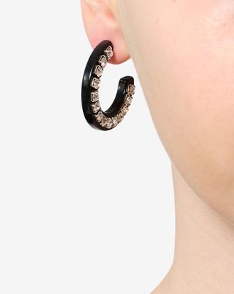 Isabel Marant Boucles DOreille Karlie - Femme - Noir Et Argent&eacute; - - Isabel Marant