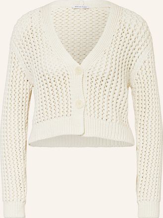 Mrs & Hugs Mrs & Hugs Cropped-Strickjacke weiss