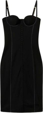 Twinset Femme, Robes, Noir, Taille: 38 FR Abito longuette bustier ganci