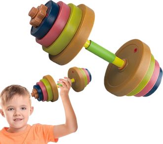 Generic Hantelspielzeug F&uuml;r Kinder | Verstellbares Gewichtheber-Set | Lustige Workout-Fitnessger&auml;te | K&ouml;rpertrainingsspielzeug | Sicheres &Uuml;bungsspielset F&uuml;r K