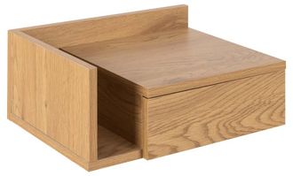 Norrwood home24 H&auml;nge-Nachtkommode Ronkeli 40 x 17 x 32cm Braun/Wildeiche Dekor