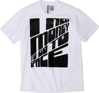 Natasha Zinko T-Shirt mit Slogan-Print - Weiß