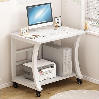 Generic Stehpult mit Rollen, Computertisch, moderner Laptop-Schreibtisch im schlichten Stil, Büroschreibtisch for die Ecke, das Homeoffice, das Arbeitszimmer,