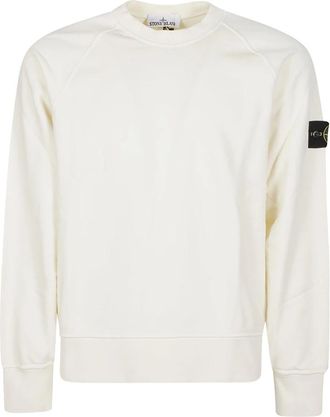Stone Island SweaT-shirt &agrave; col rond - Homme - Sweatshirts et sweats &agrave; capuche - Blanc - Taille: S