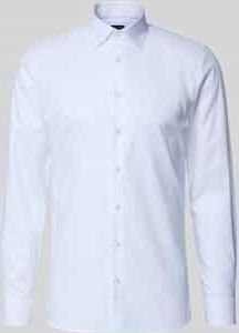 Olymp No. 6 Super Slim Fit Business-Hemd mit Kentkragen und Strukturmuster