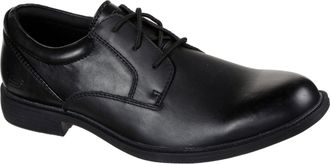 Skechers Dreston Rasmiss Leder Herren schwarze Standard Schn&uuml;rschuhe
