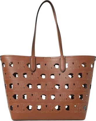 Michael Kors Femme, Sacs, Brun, Taille: ONE Size Jet Set Large Logo Cutout Tote