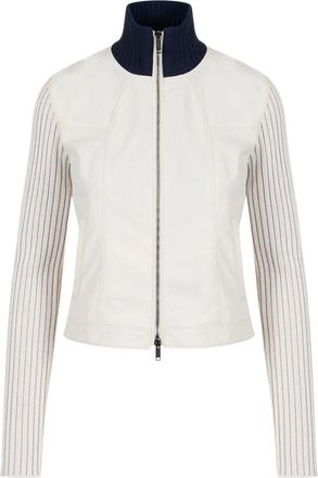 Iceberg Femme, Vestes, Beige, Taille: 36 FR Cropped Slim Nylon Jacket
