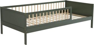 Sweeek Sweeek - Lit enfant 90 x 190 cm pin naturel sommier &agrave; lattes inclus Vert - Elio