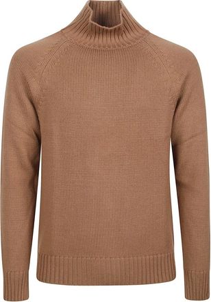 Eleventy Homme, Pulls, Brun, Taille: M Pull Col Roulé