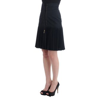 Roberto Cavalli Womens Black Wool Mini Skirt