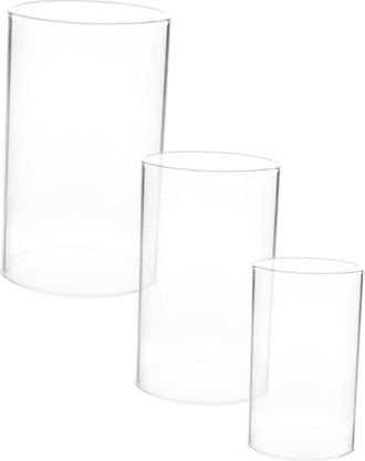 Garneck 3stücke Transparente Kerzenhüllen Aus Glas Für Tischdeko Passend Für Kerzenflammen Winddicht Und Langlebig Esszimmerleuchte Für Zuhause