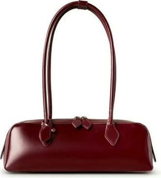 Generic NYSBH Sac &agrave; main en cuir de vachette pour femme Sac &agrave; bandouli&egrave;re Sacoche pour femme Style fran&ccedil;ais, rouge fonc&eacute;
