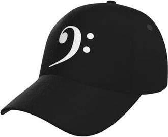 Generic Chapeau De Baseball Logo De Musique en Cl&eacute; De FA Chapeau De Golf Mode R&eacute;glable Casquette Unisexe, pour Camping, Femmes, Randonn&eacute;e, 55-59cm