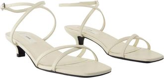 Toteme Femme, Chaussures, Blanc, Taille: 41 EU Leather Crossover Sandales