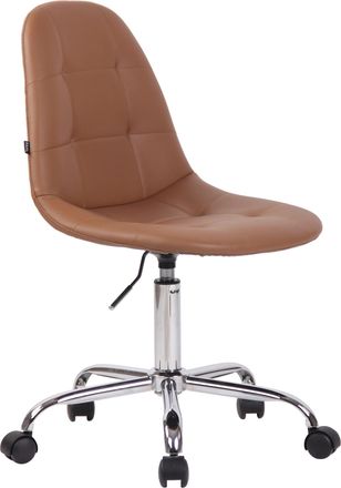 Clp Bürostuhl Reims I Höhenverstellbarer Drehstuhl Mit Kunstleder-Bezug, Farbe:Hellbraun