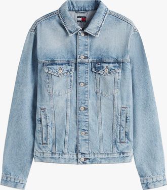 Tommy Hilfiger Veste trucker Ryan en denim &agrave; logo au dos
