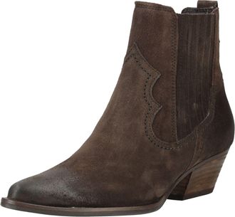 Paul Green Bikerboots PAUL GREEN Paul Green Stiefelette Veloursleder, Damen, Gr. 38, mocca, Veloursleder, Schuhe Bikerboots, Topseller