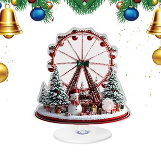 Generic Tischl&auml;ufer f&uuml;r Weihnachten 2D aus Acryl, Dekoration f&uuml;r Weihnachtsbaum, Riesenrad, und Schild | Tischdekoration | f&uuml;r Zuhause Schreibtisch TV-Schrank