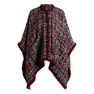 Etro Mantella con pompon - - Jackets - Damen - Mehrfarbig - ONE SIZE