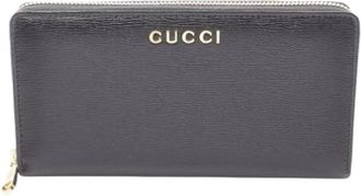 Gucci Portefeuille en cuir pr&eacute;-poss&eacute;d&eacute; - Femme - Pre-owned - Noir - Taille: ONE Size