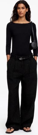 Arket Hose Aus Boucl&eacute;-Wollmischung -Schwarz