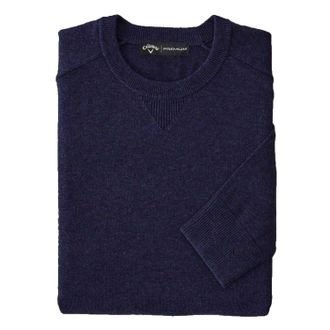 Callaway Pullover f&uuml;r Herren, Merinowolle, Lang&auml;rmlig (Indigoblau meliert)