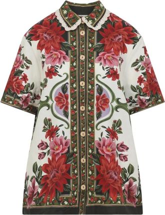 Farm Rio Farm Rio, Femme, Blouses et Chemises, Multicolore, Taille: 36 FR Floral Paula Shirt