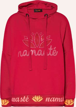 Miss Goodlife Miss Goodlife Hoodie Mit Schmucksteinen rot